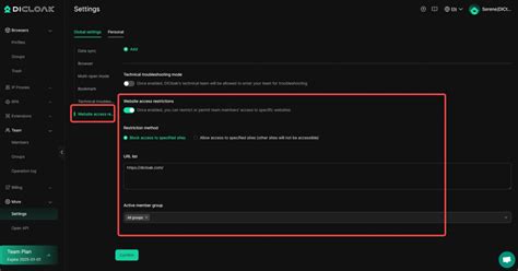 How To Restrict Team Members From Accessing Websites Dicloak Help Center