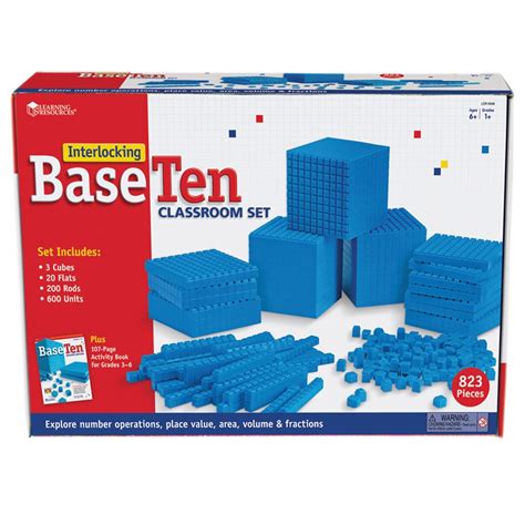 Interlocking Base Ten Class Set Ler6358 Learning Resources Base Ten