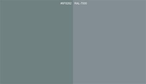 Hex 6f8282 To Ral Code Ral 7000 Conversion Chart Ral Classic