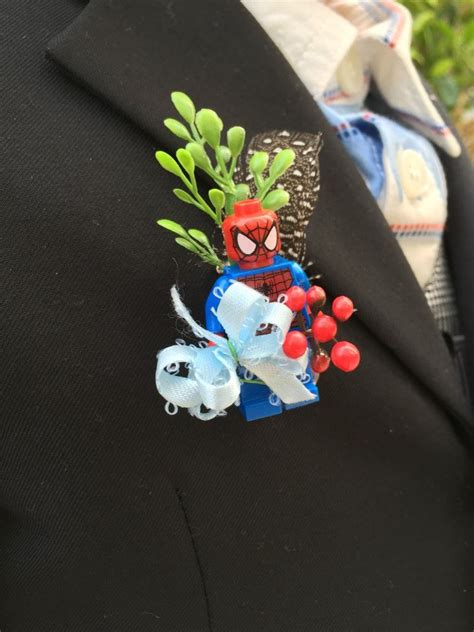 Stylish Wedding Every Grooms Man Is A Hero ~ Lego Man Corsage Lego