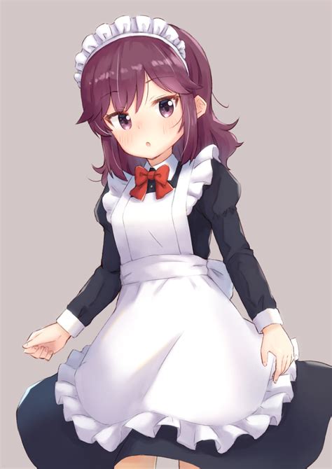 Safebooru 1girl Alternate Costume Blush Bow Bowtie Breasts Brown Eyes