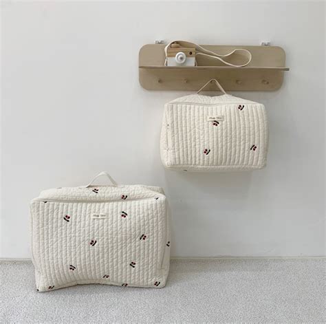 아기 누빔가방 체리자수 기저귀 누빔파우치 핫템♡ 네이버 블로그