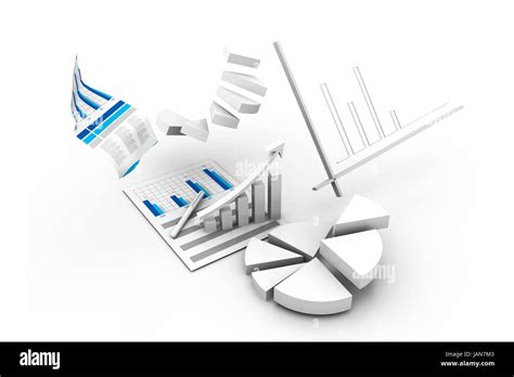Business Chart With Growth Graph Stock Photo Alamy