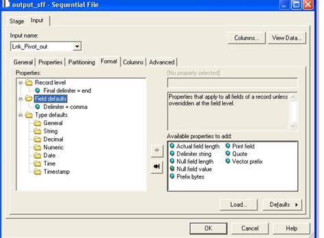 Datastage Help Topics Pivot Enterprise Stage