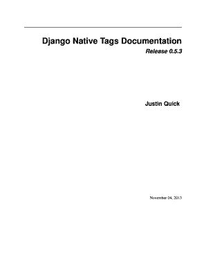Fillable Online Django Native Tags Documentation Fax Email Print Pdffiller