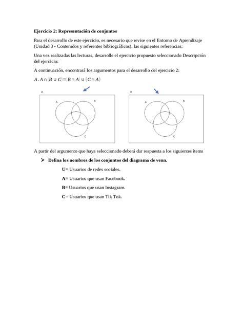Tarea 3 Aplicación De La Teoría De Conjuntos Ejercicios De Lógica