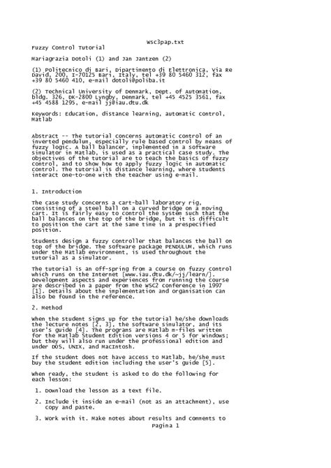 pdf fuzzy control tutorial