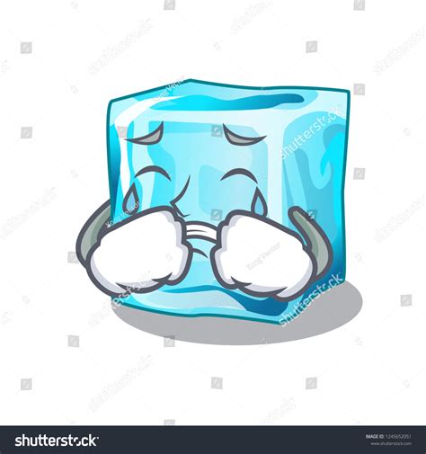 Crying Ice Cubes Set On Wiht Stock Vector Royalty Free 1245652051