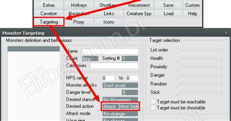 Tutorial Targeting Como Atacar Exori Mort Tibia Elfbot Brasil