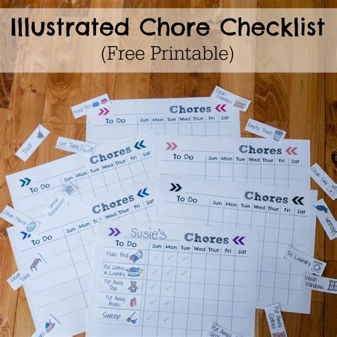 Illustrated Chore Checklist Researchparent