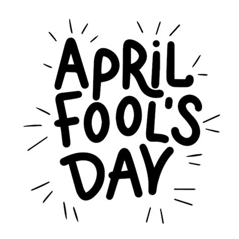 Premium Vector April Fools Day Text Banner Handwriting Inscription