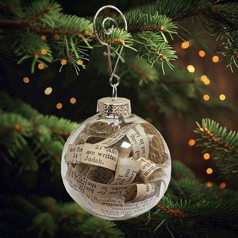 Ornament Made With Pages From A Bible Handmade Bible Ornament With