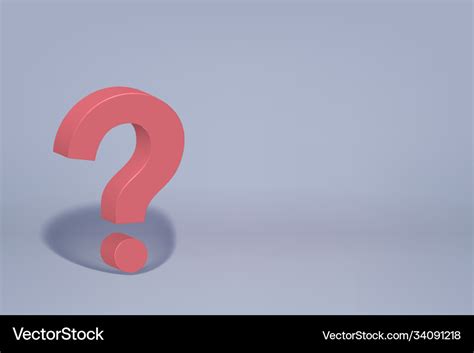 3d Fragezeichen Symbol auf Szene Hintergrund Vektorbild