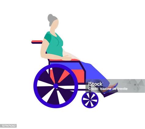 하얀 배경에 고립 된 휠체어를 입은 할머니 노인의 재활 장애인 캐릭터 플랫 스타일로 벡터 그림 건강관리와 의술에 대한 스톡 벡터 아트 및 기타 이미지 Istock