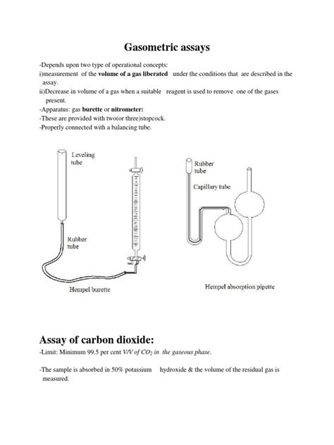 Gasometric Assays Pdf Gases Carbon Dioxide