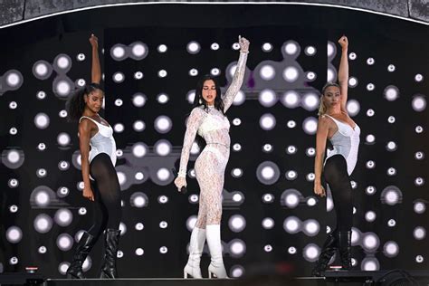 Dua Lipa Wembley Booty Fishnet Bodysuit Performance Hot Celebs Home
