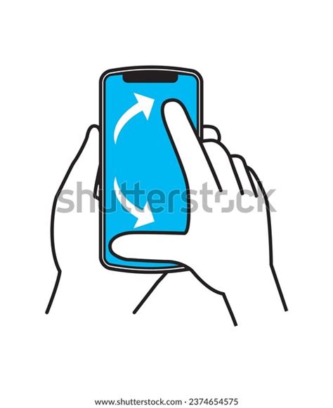 Swipe Simple Illustration Icon Hand Gesture Stock Vector Royalty Free