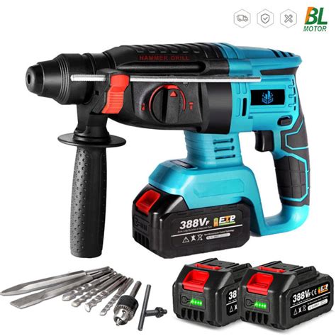 388Vf 26mm1680W Rotary Hammer Cordless Electric Impact Drill Brushless