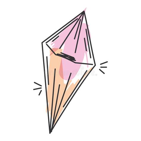 Colored Diamond Sketch Icon Hand Draw Vector Stock Vector Illustration Of Design Finance