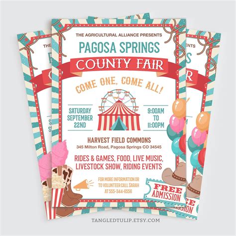 County Fair Flyer Community Fun Fair Event Poster Printable