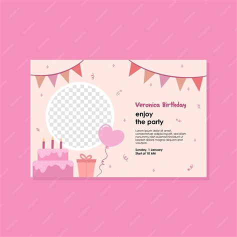 Premium Vector Birthday Party Invitation Template Background