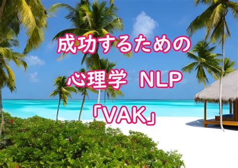 成功する為の心理学、nlpのvak