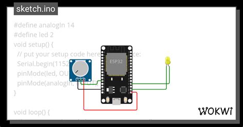 7 AnalogIn With LED Value Map Wokwi ESP32 STM32 Arduino Simulator