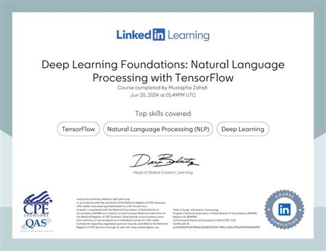 mustapha zahidi on linkedin certificate of completion