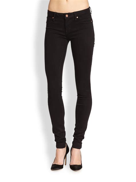 Lyst Marc By Marc Jacobs Stick Mid Rise Skinny Jeans In Black