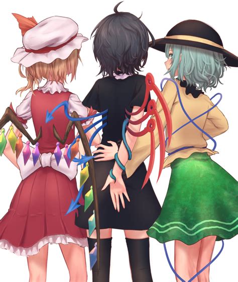 Flandre Scarlet Komeiji Koishi And Houjuu Nue Touhou Drawn By Roke