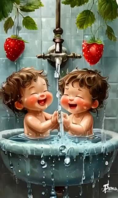 Умывальник малышка кроха чиби руки — видео создано в Шедевруме