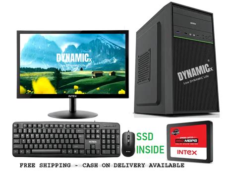 intex desktop pc 19 hdmi monitor intel core i5 3470 cpu 8gb ram