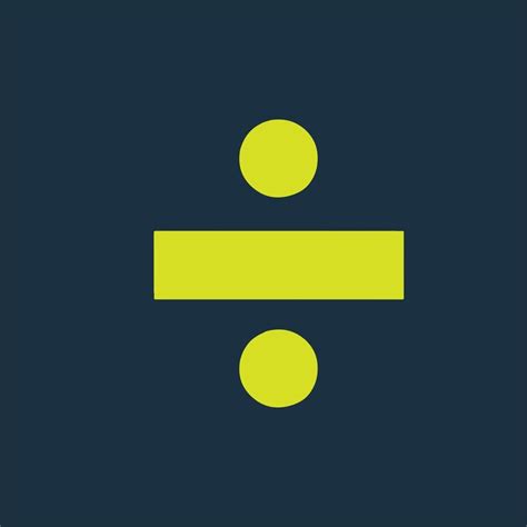 Premium Vector Division Symbol Basic Mathematical Symbols Sign