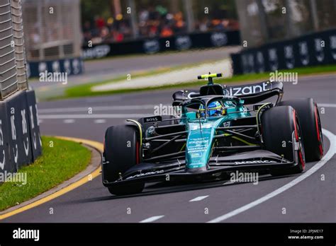 MELBOURNE AUSTRALIA APRIL Fernando Alonso Of Spain Drives The Aston Martin AMR Mercedes