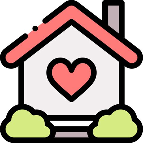 Icono De Casa Detailed Rounded Lineal Color