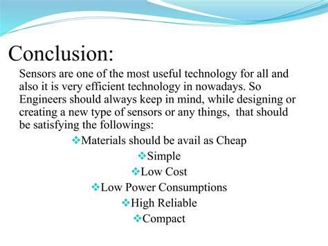 Basic Sensors Technology Ppt