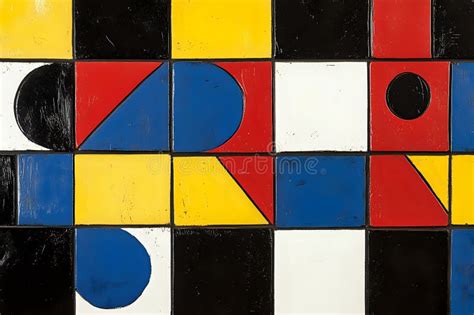 Structured Modular Geometric Arrangement With Primary Colors For School