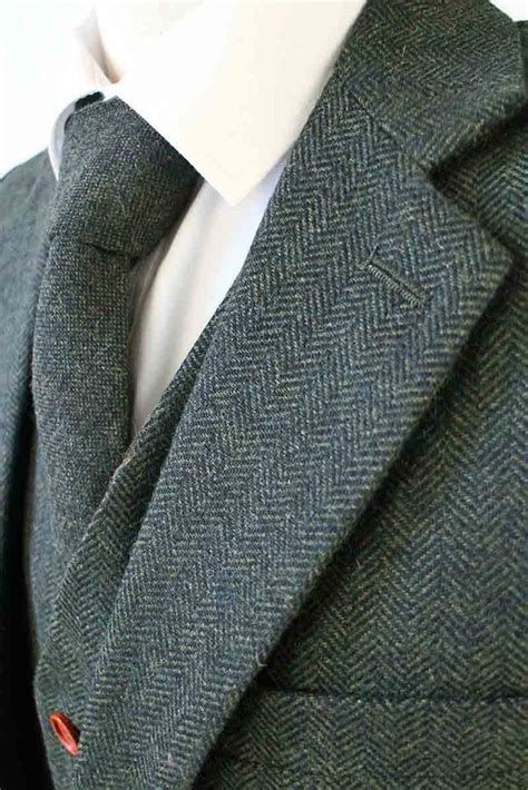 Classic Green Herringbone Tweed Suit Mr Tweed