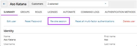 Revoke User Sessions