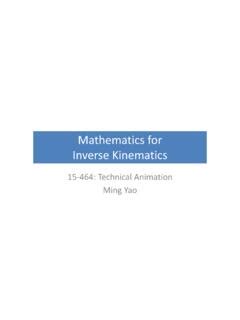 Math For Game Programmers Inverse Kinematics Inverse Kinematics
