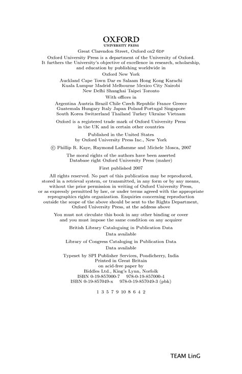Solution An Introduction To Quantum Computing P Kaye Et Al Oxford