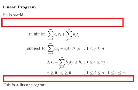 Math Mode How To Left Adjust A Linear Program Tex Latex Stack