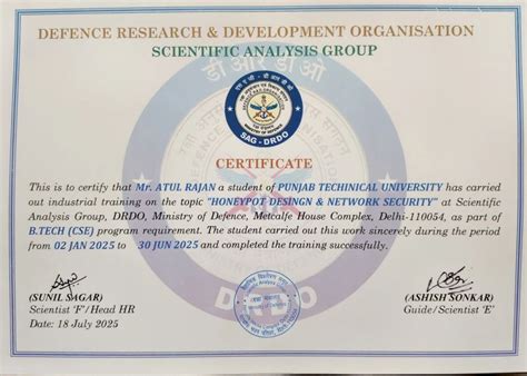 Drdo Softwaredevelopment Internshipexperience Sdeintern