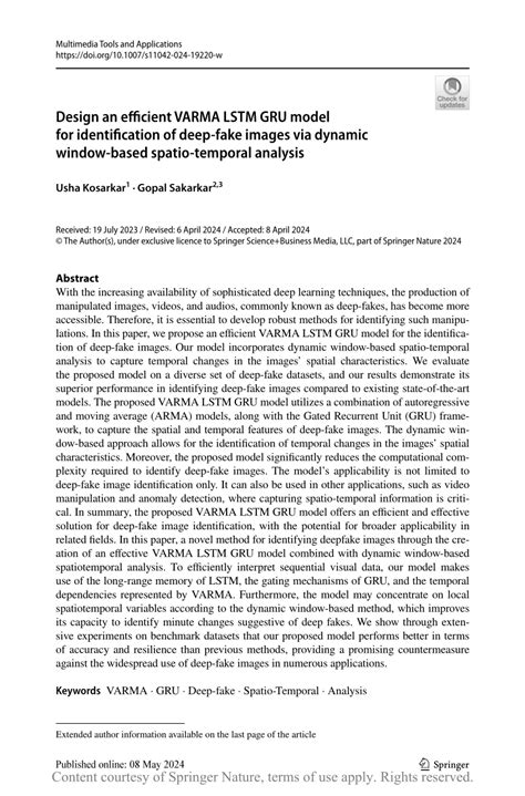 Design An Efficient Varma Lstm Gru Model For Identification Of Deep