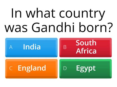 Mahatma Gandhi Quiz