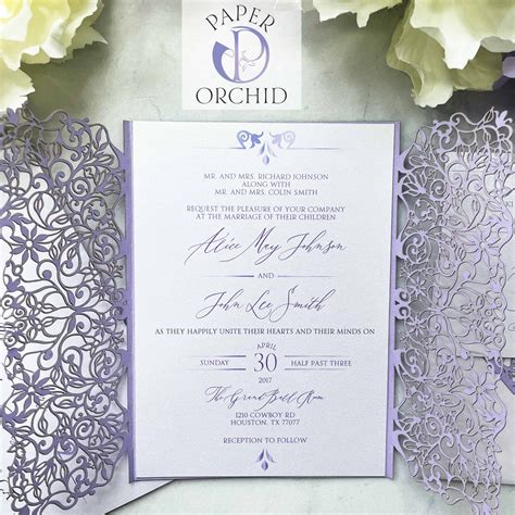 spring vines a7 gatefold paper orchid