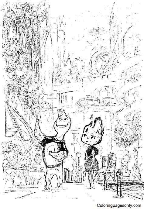 Elemental Coloring Pages Printable For Free Download