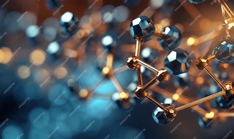 Premium Ai Image Boron Atom Closeup 3d Molecular Structure With