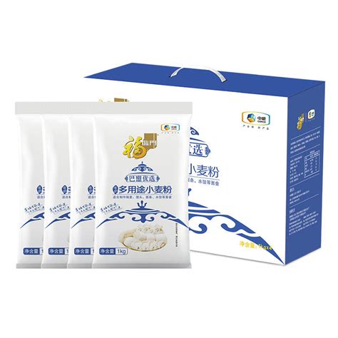 中粮福临门巴盟优选多用途小麦粉礼盒4kg 小麦面粉 米面杂粮 米面粮油 绿田园礼品网