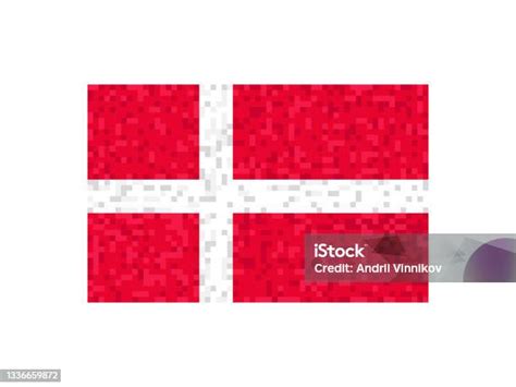 덴마크 국기 픽셀 아트 8 비트 덴마크 플래그 기호 축제 배너와 포스터디자인 벡터 일러스트레이션 0명에 대한 스톡 벡터 아트 및 기타 이미지 Istock